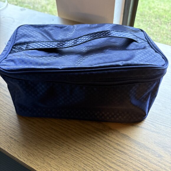 Avon | Bags | Avon Deluxe Beauty Bag Navy | Poshmark